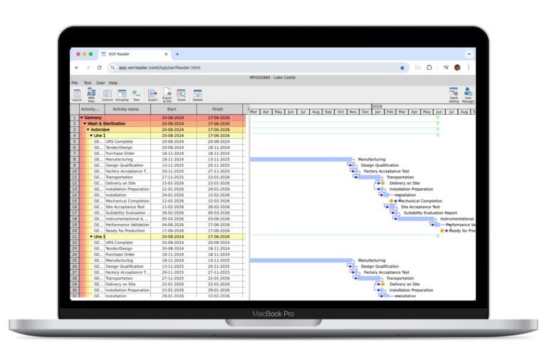 XER Reader | View & Manage XER / XML Project Files Easily