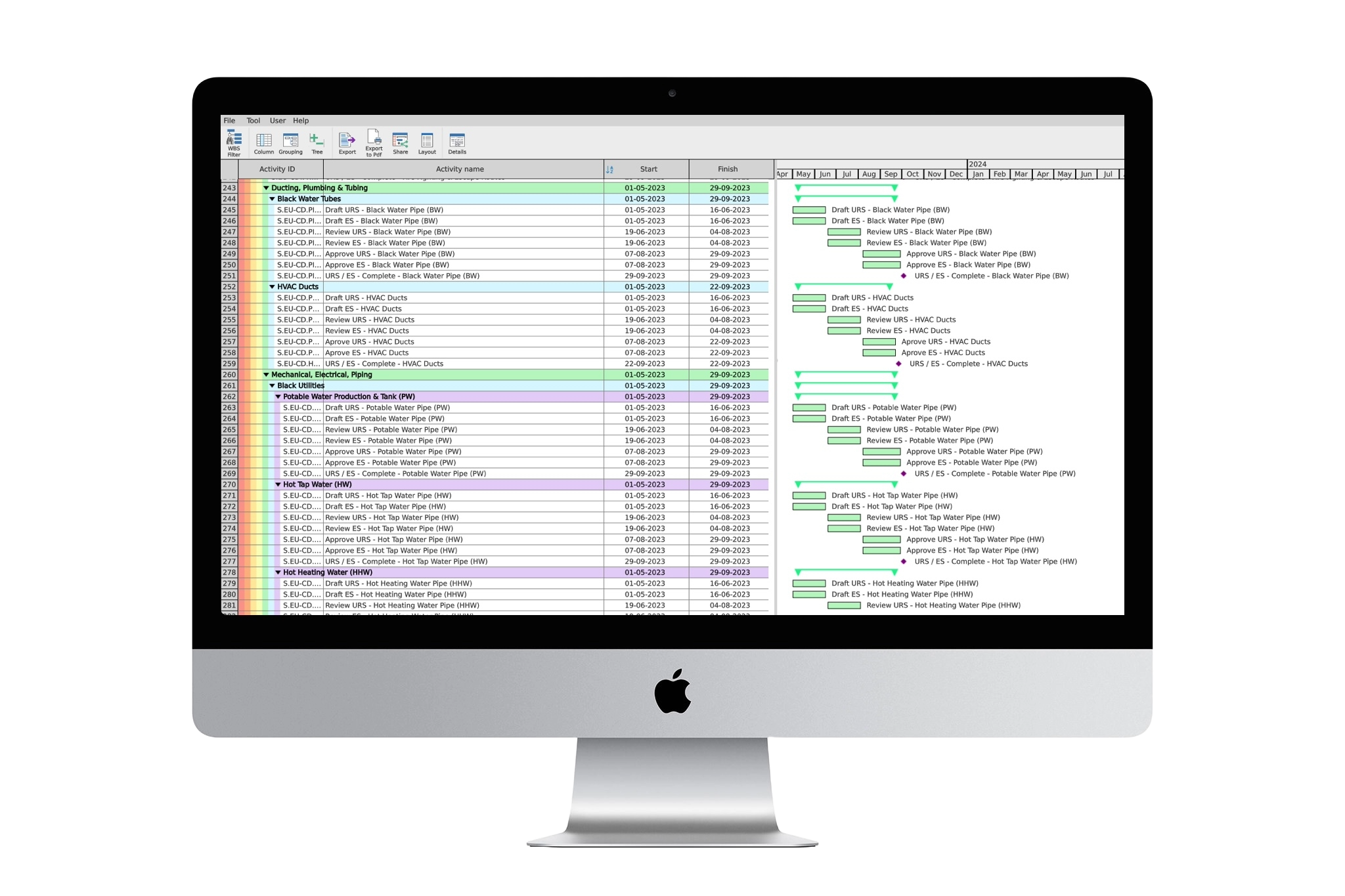 XER Reader Product Info View, Filter & Analyze Schedules